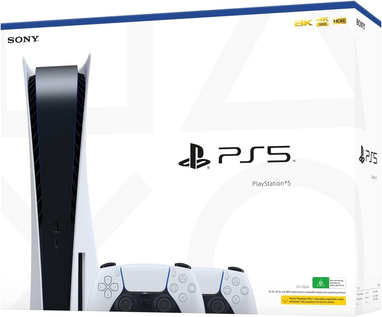 Sony PlayStation 5 Console (Disc Edition + Two DualSense Wireless ...