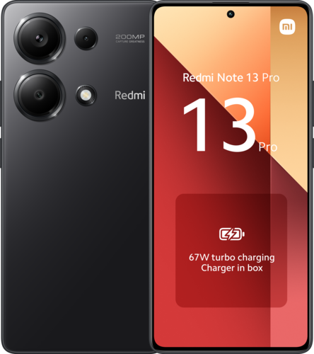 Redmi Note 13 Pro 5G (256GB+8GB, Midnight Black, Global Version) – No ...
